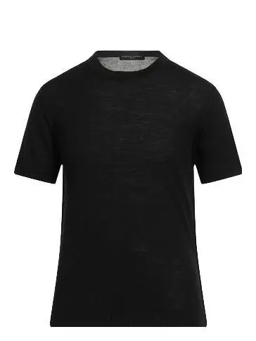 DANIELE FIESOLI Merino Wool Short Sleeve Sweater - Black