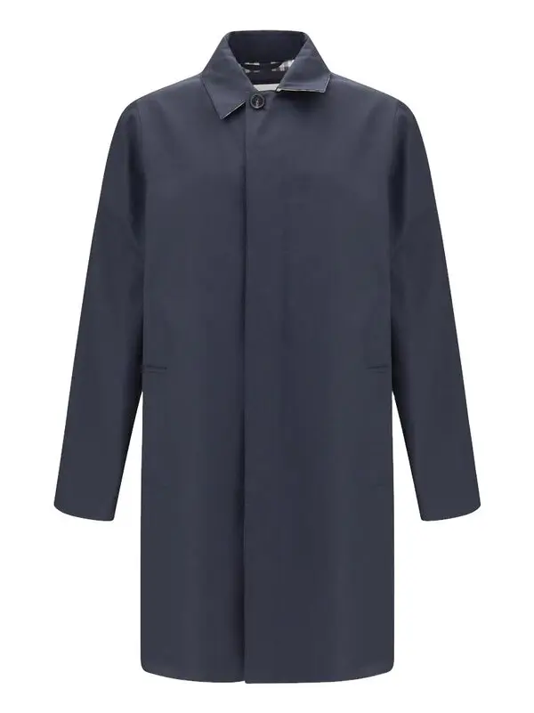 Burberry Camden Heritage Car Coat - Blue
