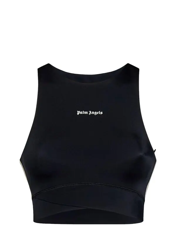 Palm Angels Stretch Cropped Top - Black
