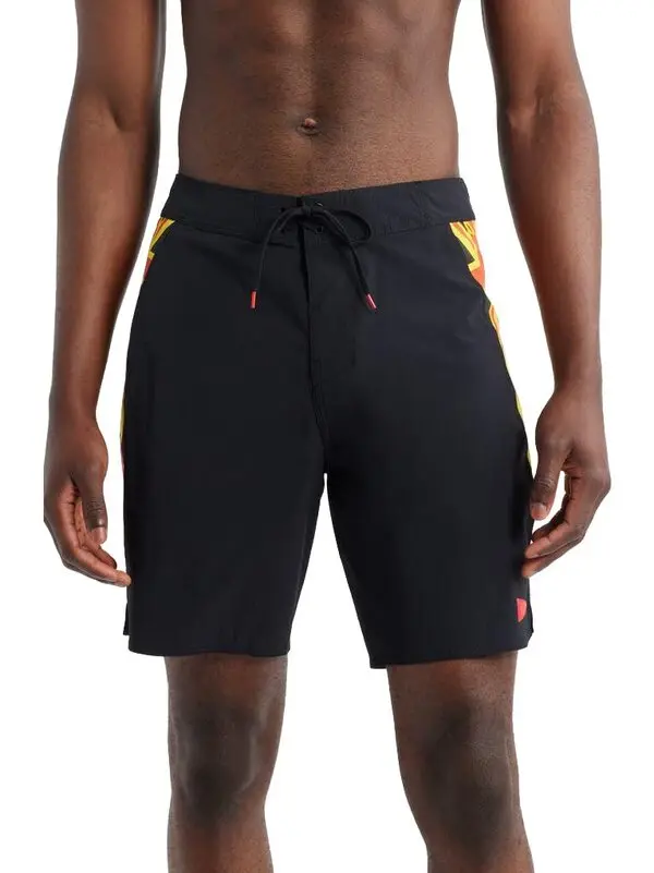 FLORENCE Cordura® Airtex Pro Hawaii Camo Board Shorts - Black Multi