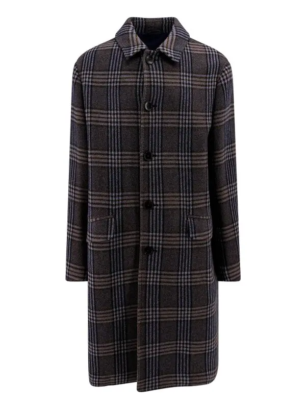 Etro Tartan Wool And Cashmere Coat - Multicolor