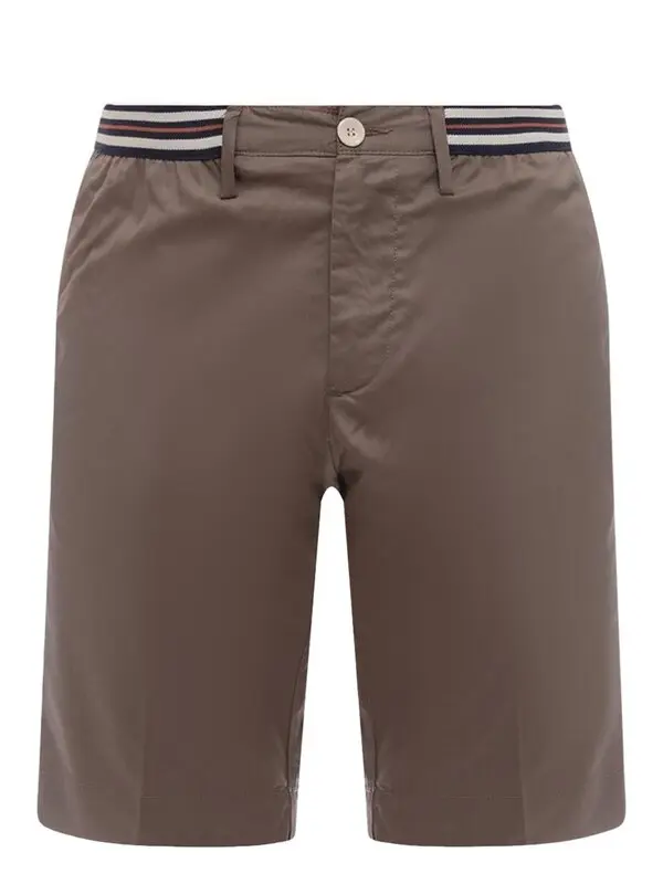 NUGNES 1920 Regular Fit Cotton Blend Shorts - Green