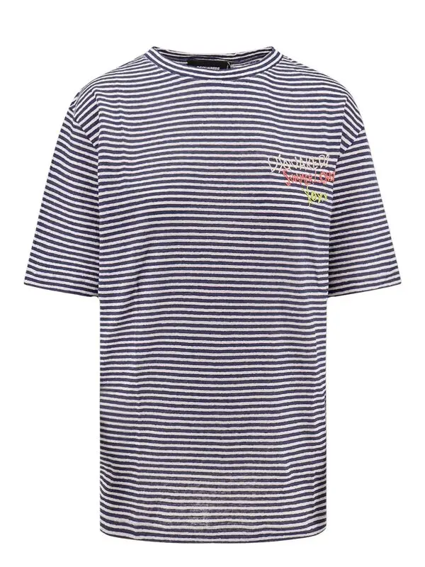 Dsquared2 Summer Lovers Linen T-shirt - Blue