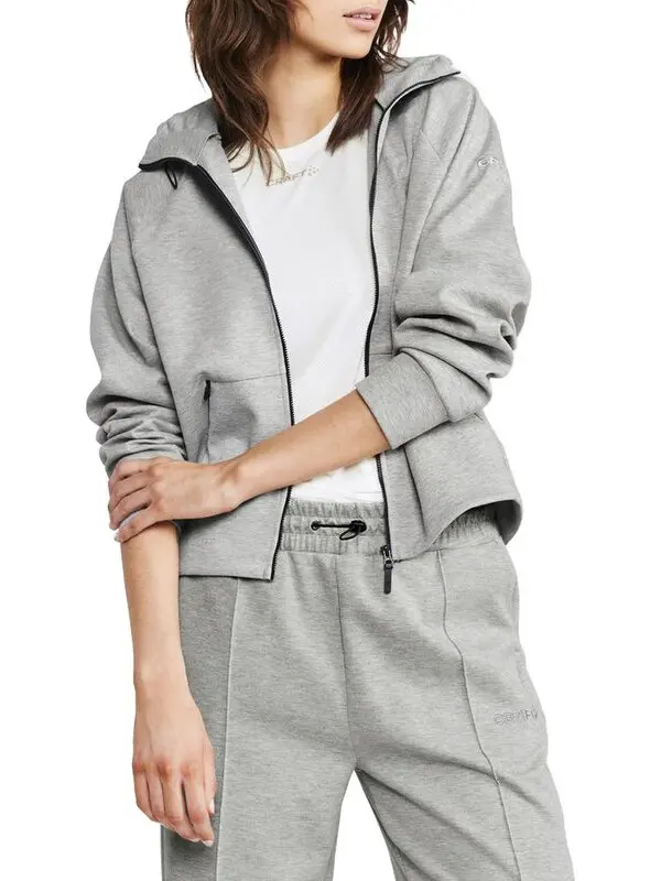 CRAFT Adv Join Jersey Zip-up Hoodie - Grey Melange