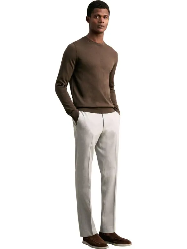 REISS Slim Fit Drawstring Trousers - Grey