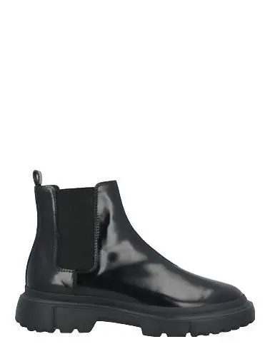 Hogan Ankle Leather Chelsea Boots - Black