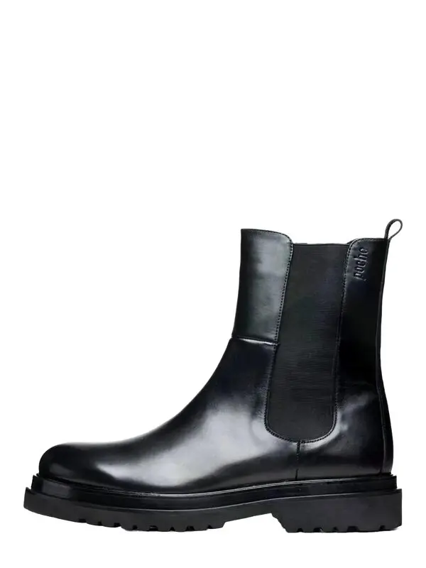 POCHE PARIS Leather Chelsea Boots - Black