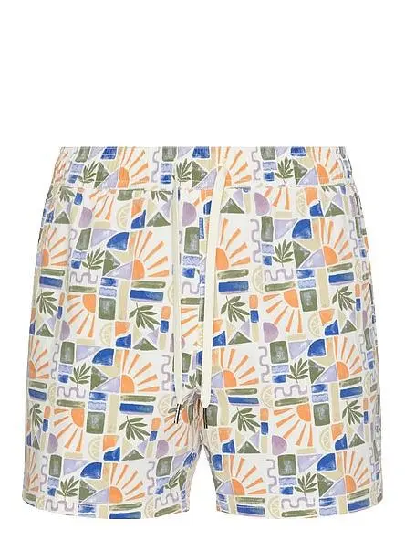 FAIR HARBOR The Bungalow Swim Trunks - Beach Sun Tile
