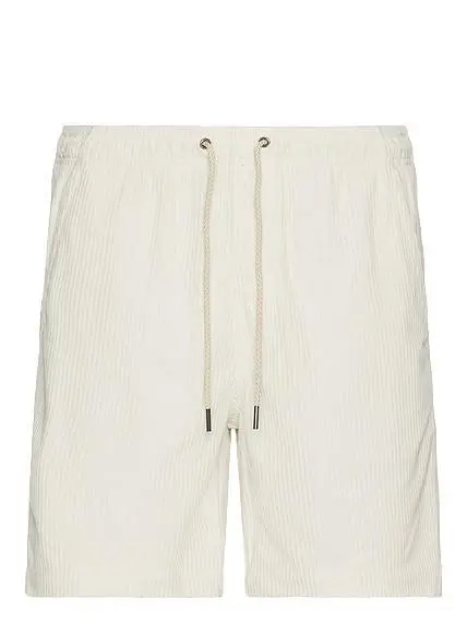 FAIR HARBOR The Wilder Stretch Corduroy Shorts - Stone
