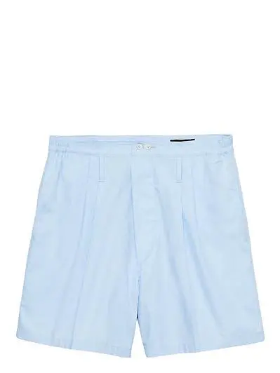 Prada Regular-fit Cotton-poplin Bermuda Shorts - Light Blue