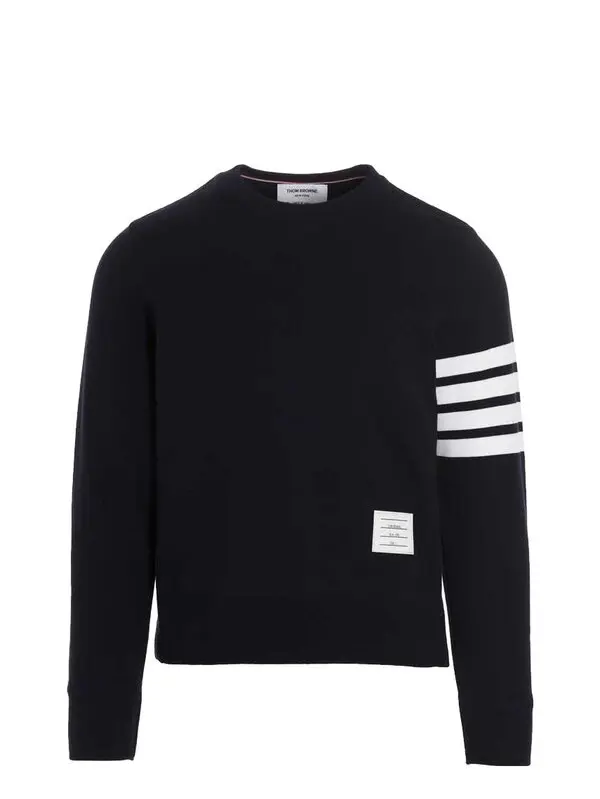 Thom Browne 4-bar Cotton Sweatshirt - Blue