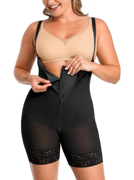 SHAPELLX High Waist Butt-lifting Polka Dot Shorts - Classic Black