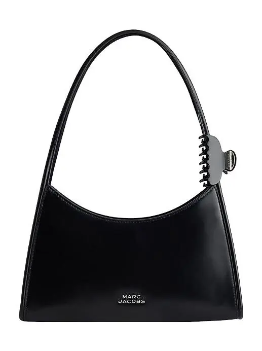 Marc Jacobs Leather Shoulder Bag With Claw Clip - Black