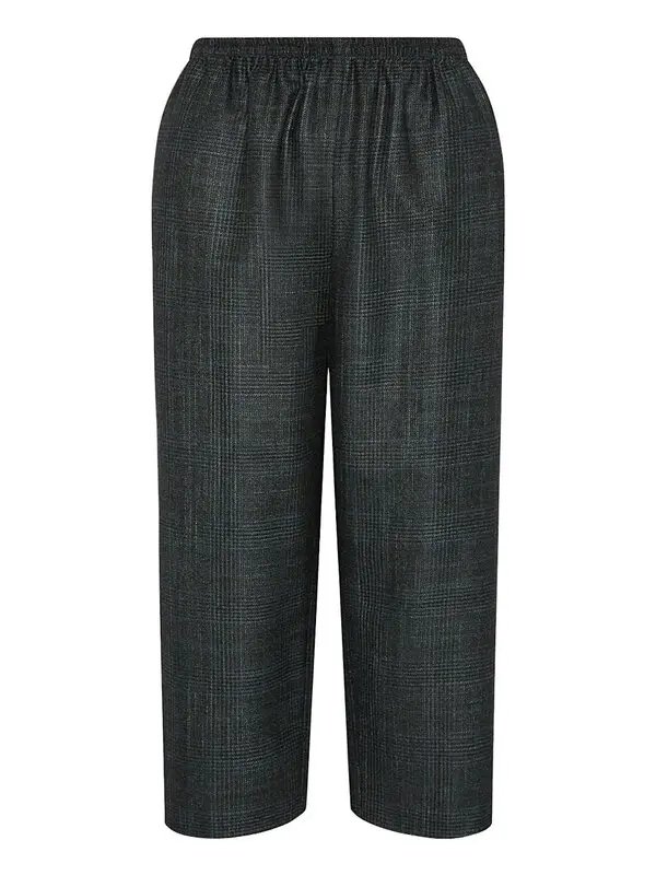 Eskandar Plaid Wool-blend Trousers - Darkforest