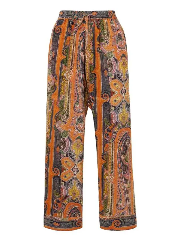 Isabel Marant Sydna Printed Wide-leg Pants - Orange