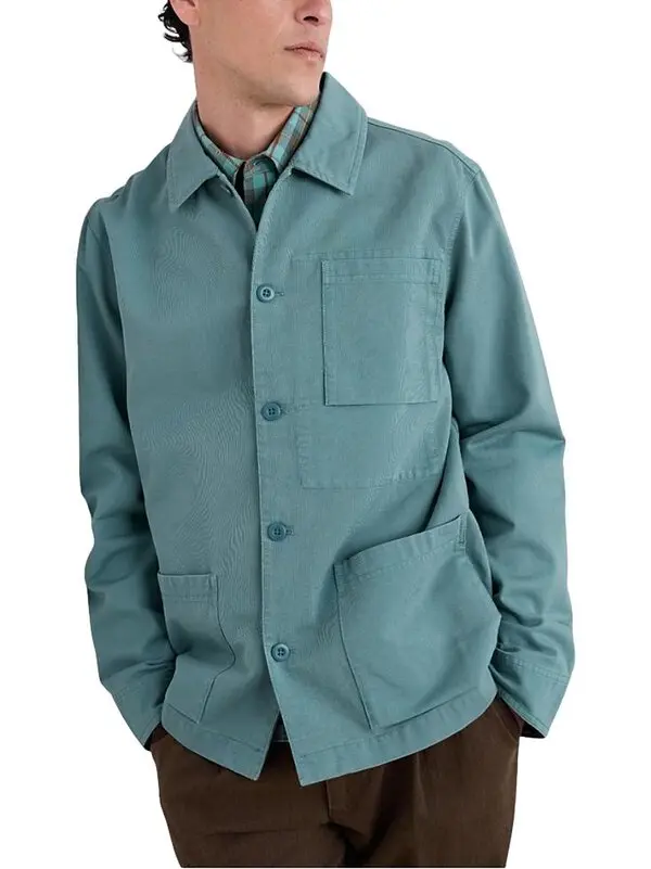 SEASALT CORNWALL Organic Cotton Canvas Jacket - Watercress