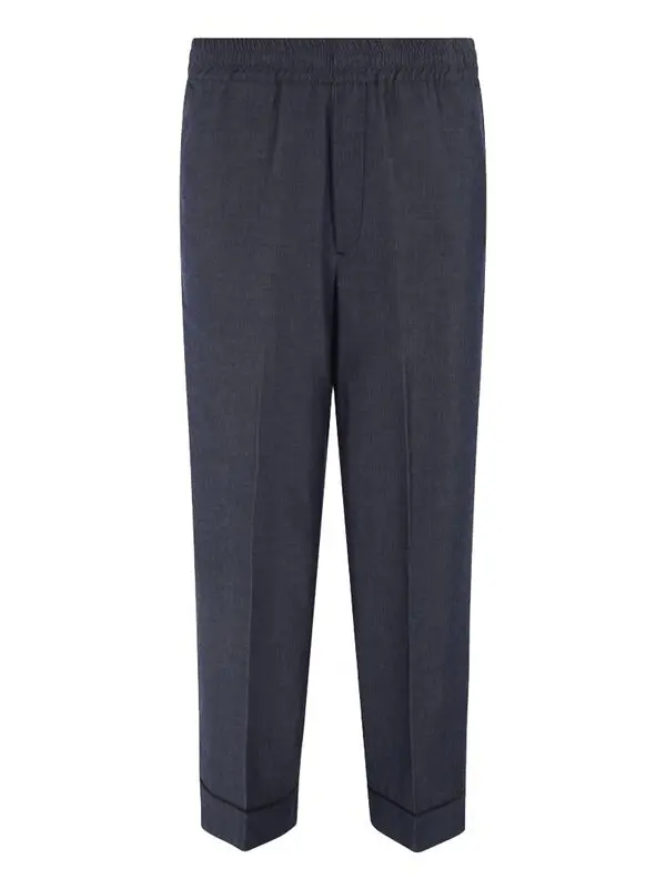 10 CORSO COMO Cotton Chambray Trousers - Blue