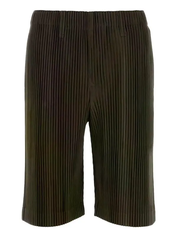 Issey Miyake Plissé-effect Bermuda Shorts - Black