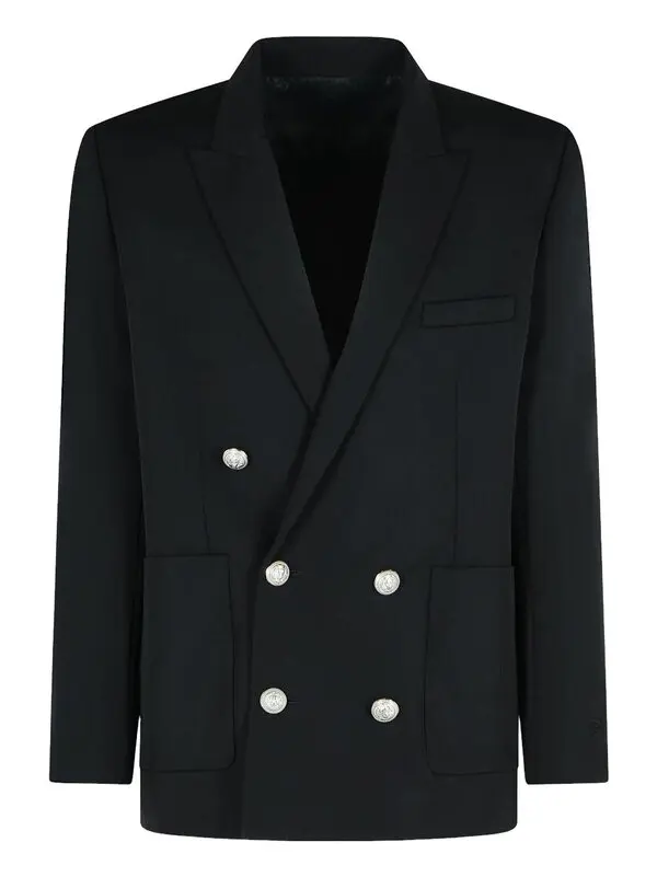 Balmain Virgin Wool Blazer - Black