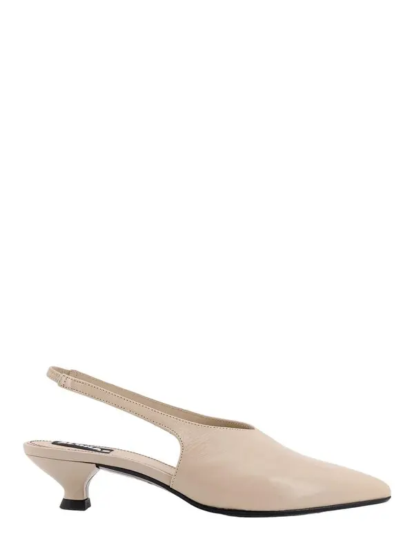 ALOHAS Eros Leather Slingback Decollete - White