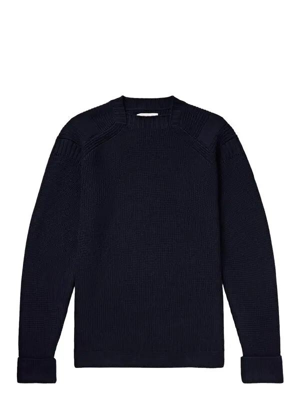 Purdey Farne Merino Wool Sweater - Blue