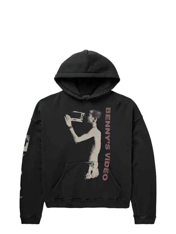 Enfants Riches Déprimés Benny's Video Printed Cotton-jersey Hoodie - Black