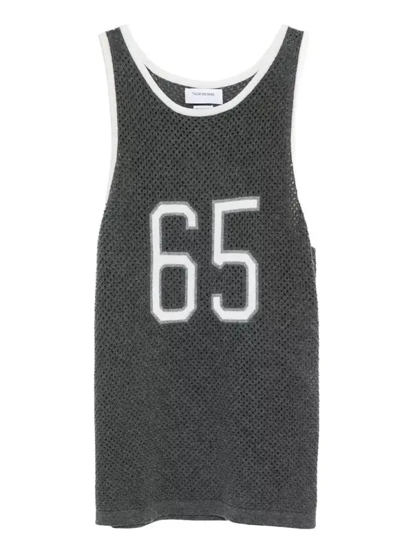 Thom Browne Cashmere Basketball Jersey - Grey