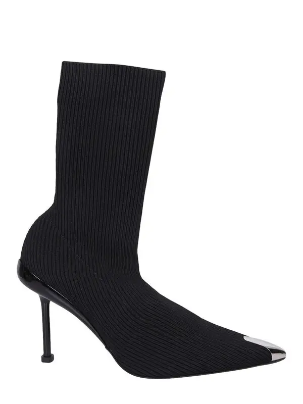 Alexander McQueen Pointed-toe Ankle Boots - Black
