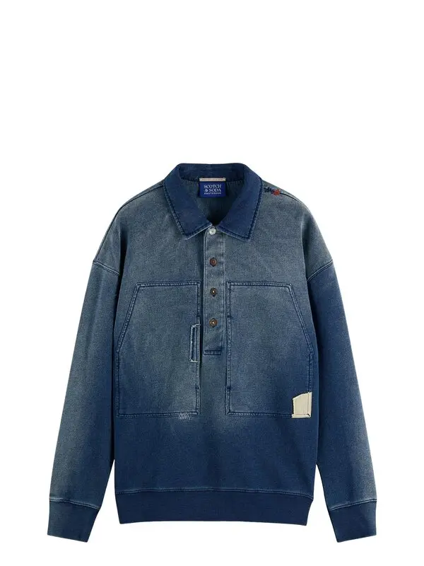 Scotch & Soda Relaxed-fit Sweatshirt - Washed Indigo