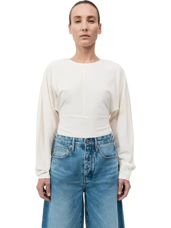 ST. AGNI Dolman Sleeve Bodysuit - Off White
