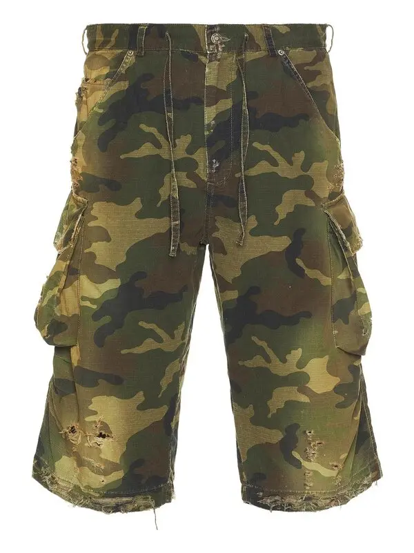 424 Camo Bermuda Shorts - Washed Camouflage