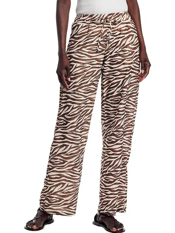 THE LULO PROJECT Rio Pants - Brown Zebra
