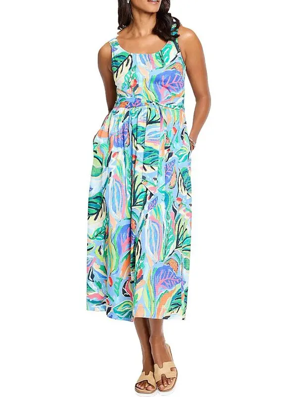 NIC+ZOE Sophie Printed Midi Dress - Blue Multi