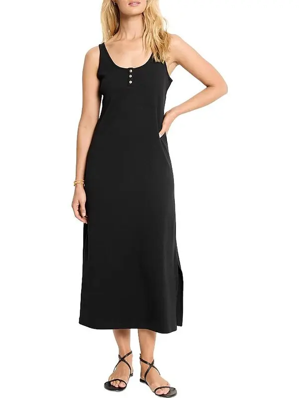 NIC+ZOE Button Tank Dress - Black Onyx