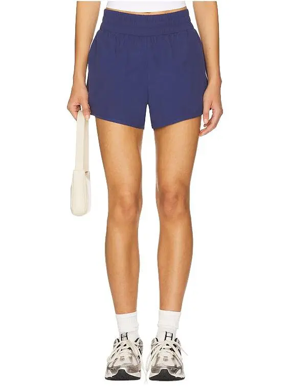 Year Of Ours Track Short - Navy & White