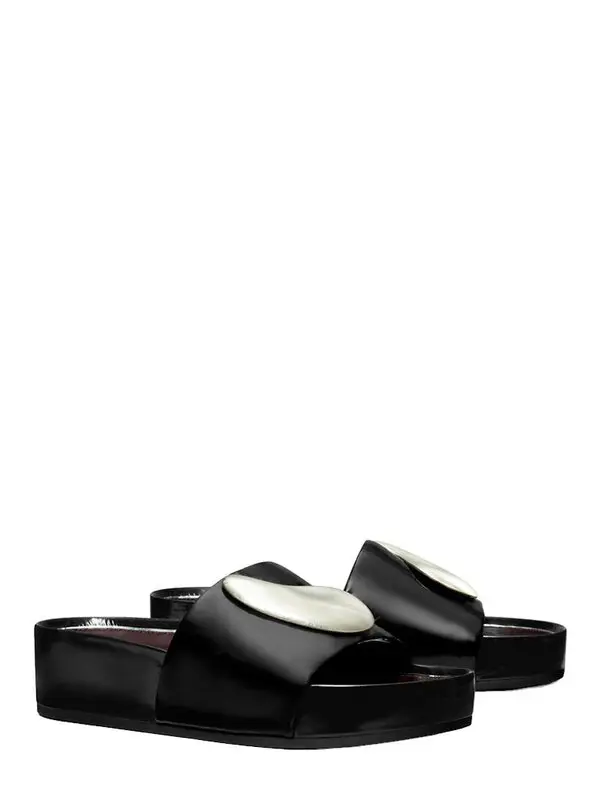 Tory Burch Patos Platform Slide - Perfect Black/silver