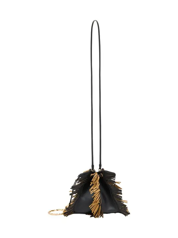 Ulla Johnson Adria Mini Pochette Handbag - Noir Fringe