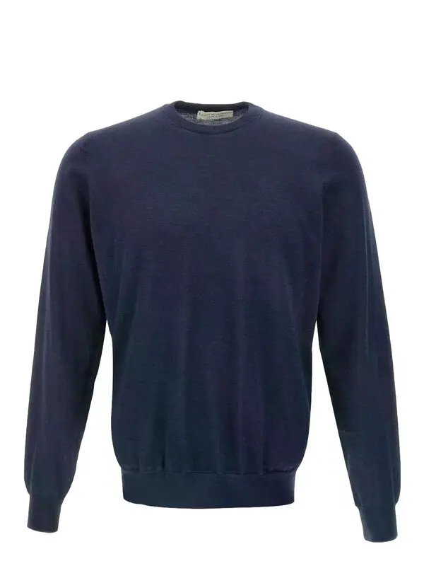 FILIPPO DE LAURENTIIS Merino Wool Crew Neck Sweater - Blue