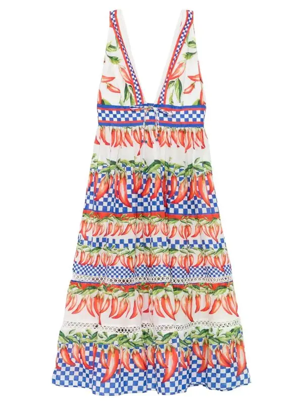 Farm Rio Ainika Midi Dress - White