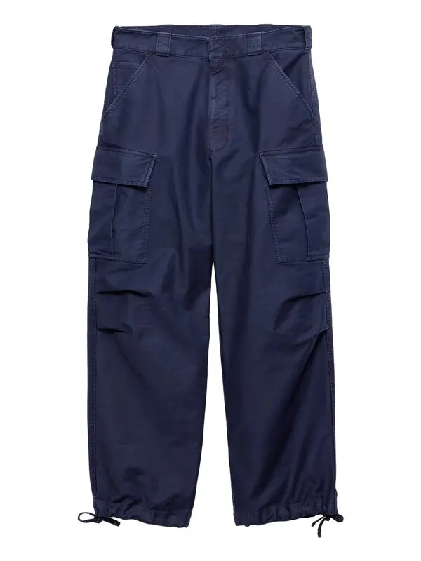 Prada Cotton Cargo Pants - Navy