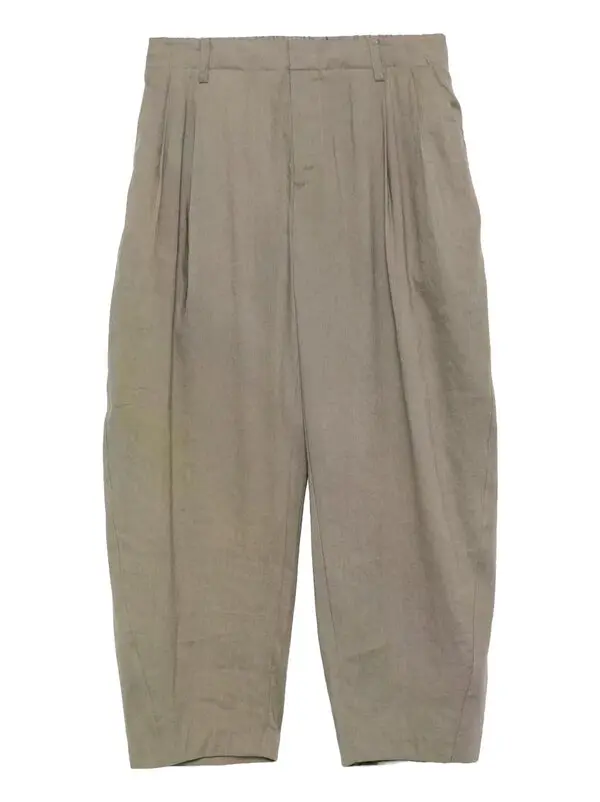 CROQUIS Zip-up Casual Trousers - Green