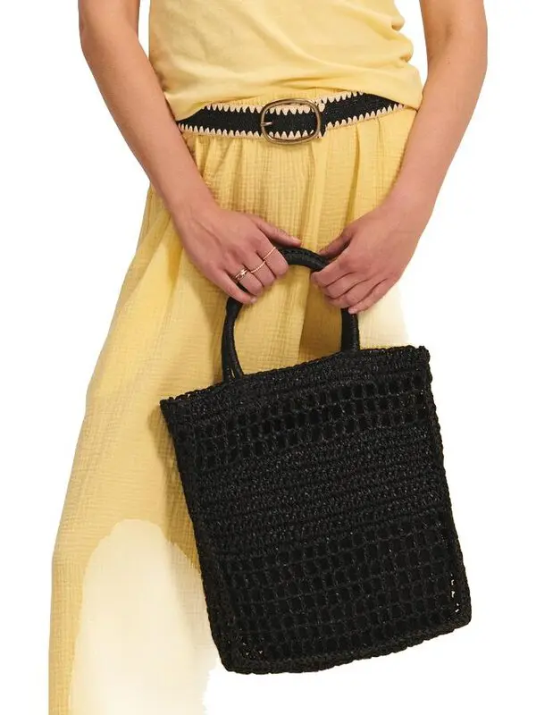 Velvet By Graham & Spencer Woven Shopper Tote - Black