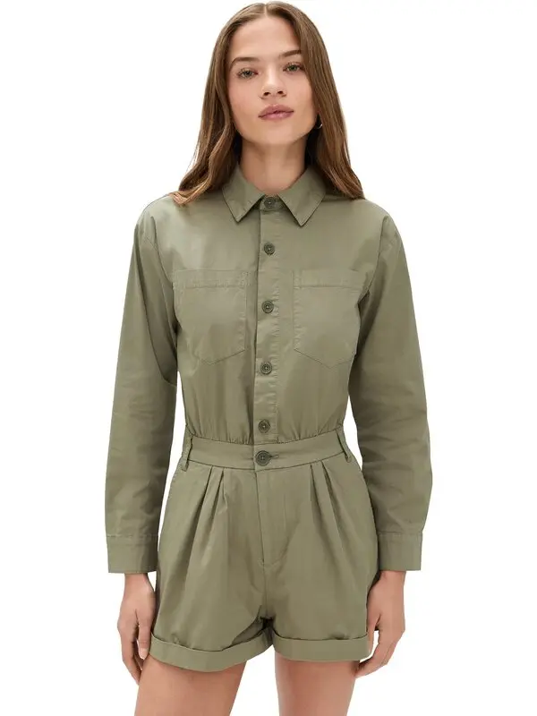 PISTOLA Archie Romper - Soft Moss