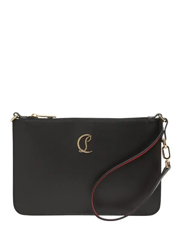 CHRISTIAN LOUBOUTIN Leather Pouch With Logo - Bk01 Black