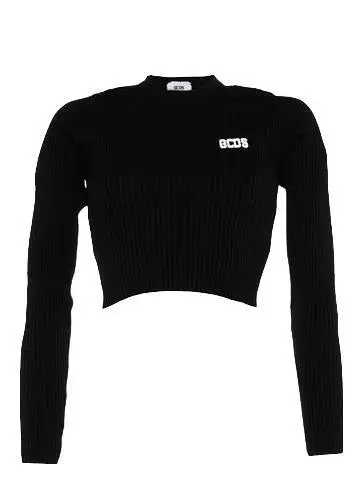 Gcds Logo Knit Sweater - Black