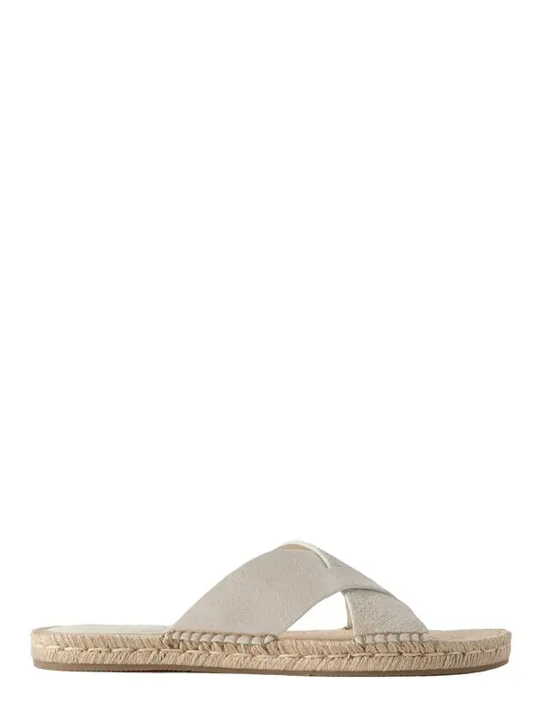 Zegna Panarea Suede Sandals - Neutrals
