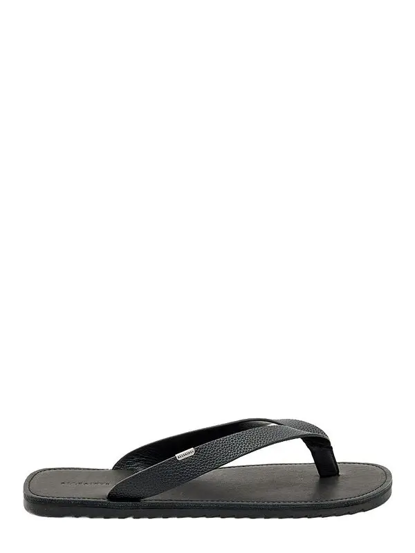 All Saints Sydney Leather Flip Sandals - Black