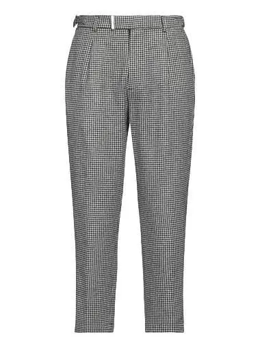 MESSAGERIE Tailored Houndstooth Tapered Pants - Black