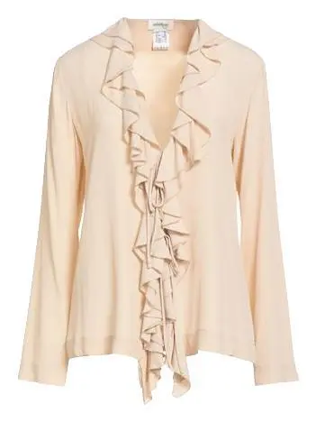 OTTOD'AME Ruched Shirt - Beige