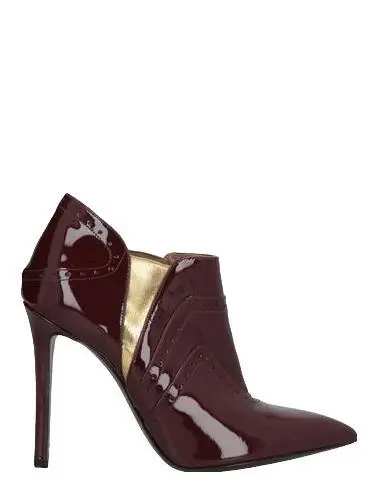POLLINI Leather Chelsea Ankle Boots - Red